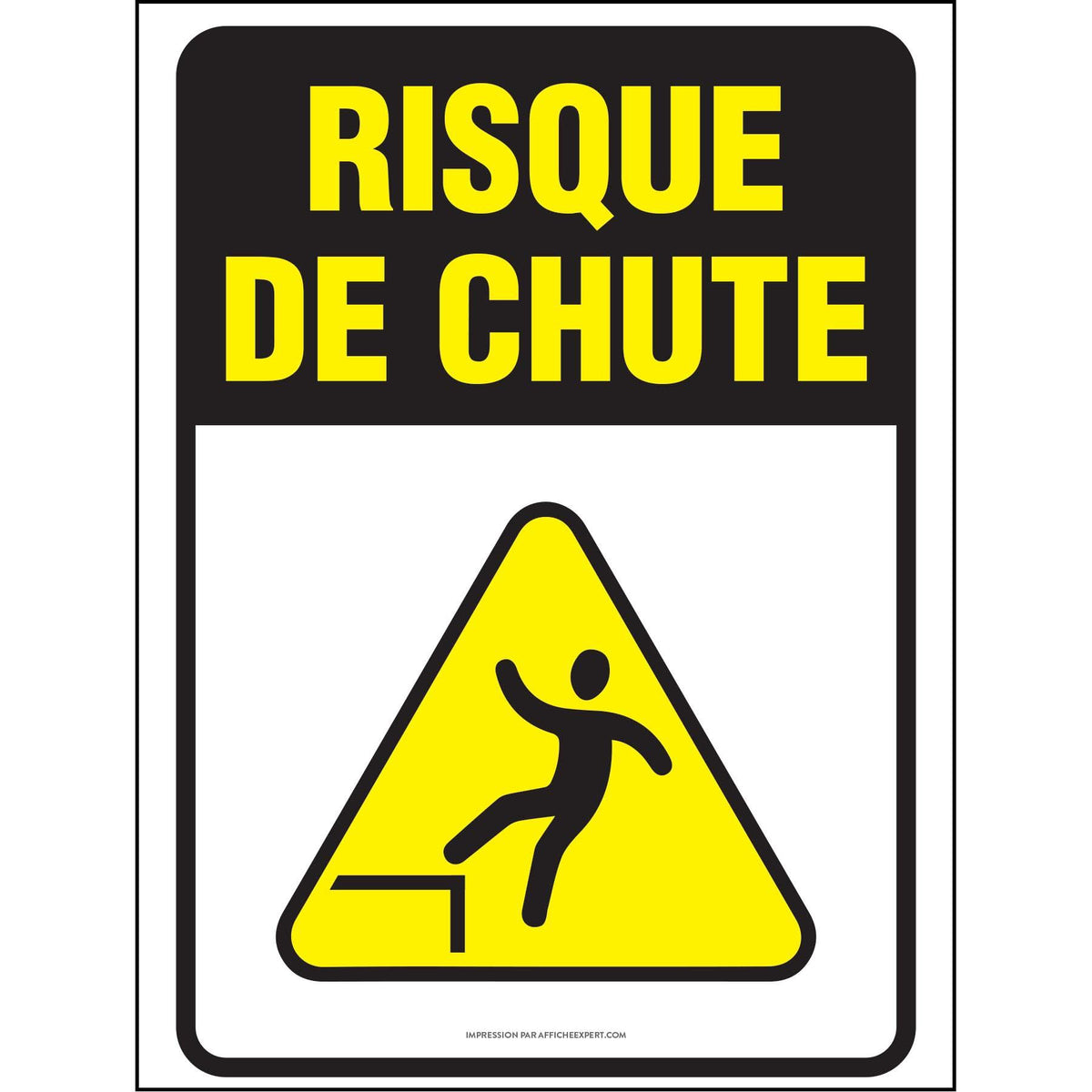 Affiche - Risque de chute – Affiche Expert