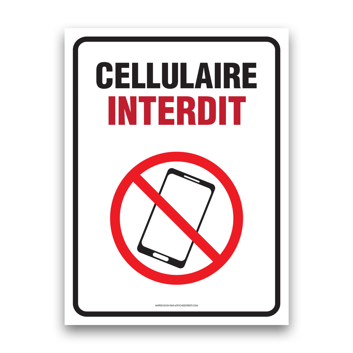 Affiche - Cellulaire interdit – Affiche Expert