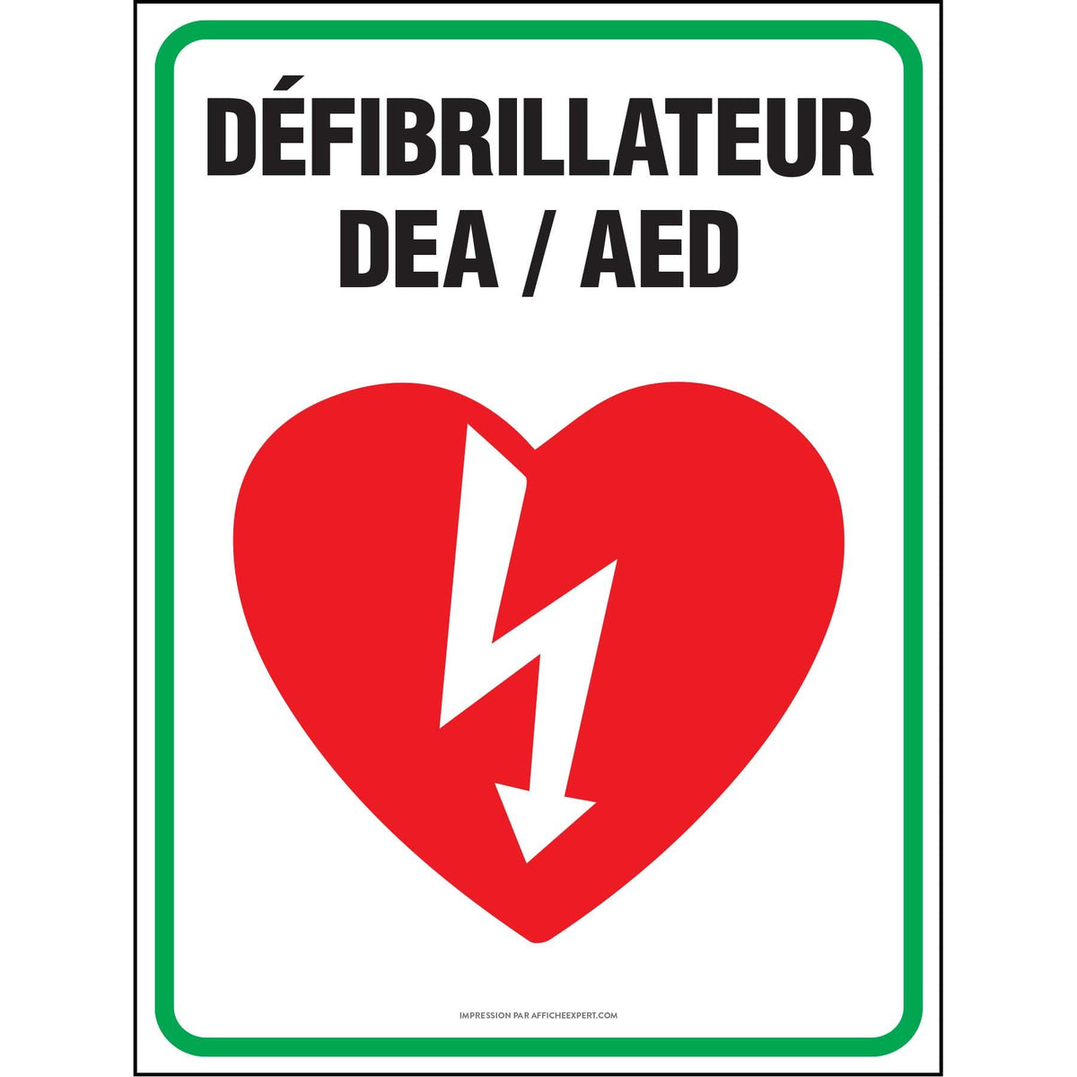 Affiche - Défibrillateur – Affiche Expert