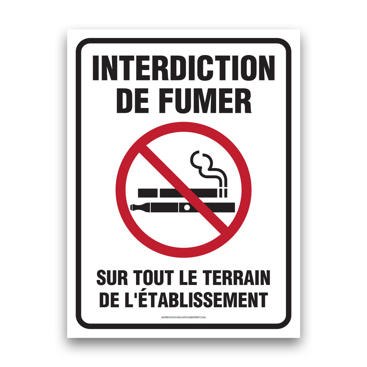 Interdiction de fumer – Affiche Expert