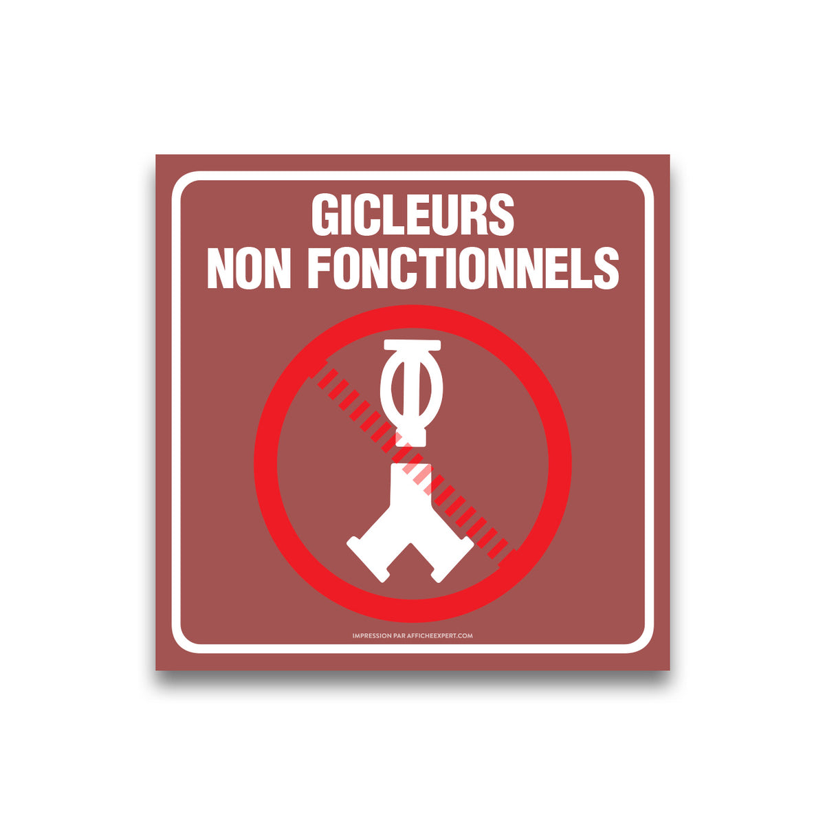Affiche Siamoise incendie - (Gicleurs non fonctionnels) – Affiche Expert