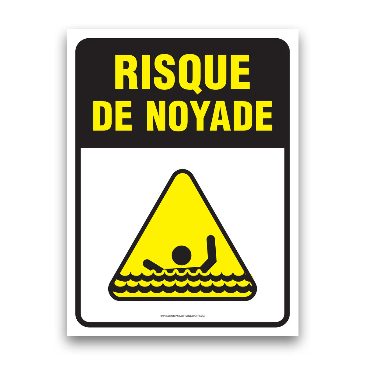 Affiche - Risque de noyade – Affiche Expert