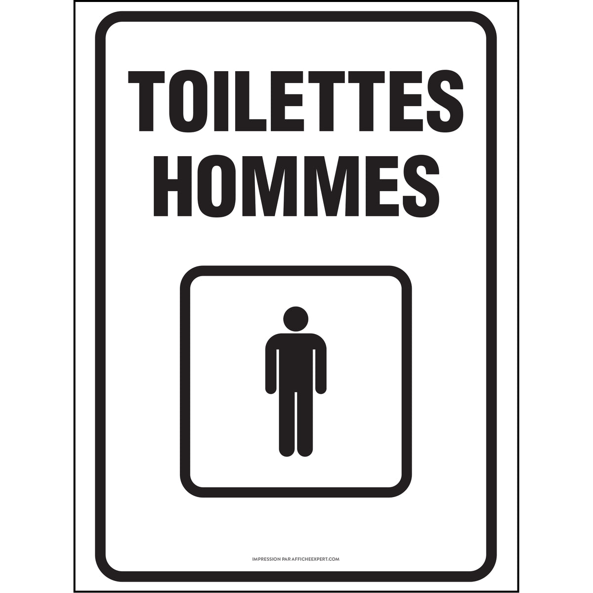 Affiche - Toilettes - Hommes – Affiche Expert
