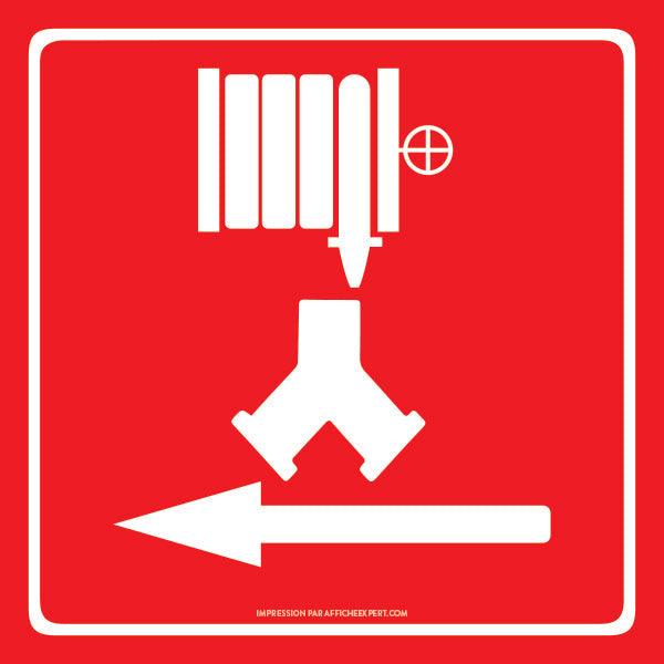 Affiche Raccord pompier + siamoise (Direction gauche) – Affiche Expert
