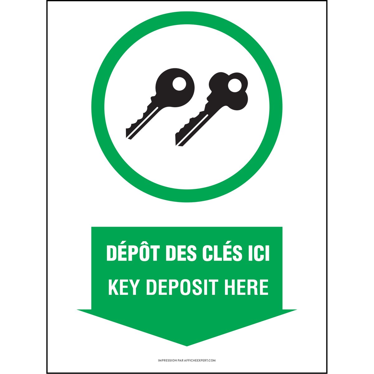 Affiche - Dépôt à clés (blingue) – Affiche Expert
