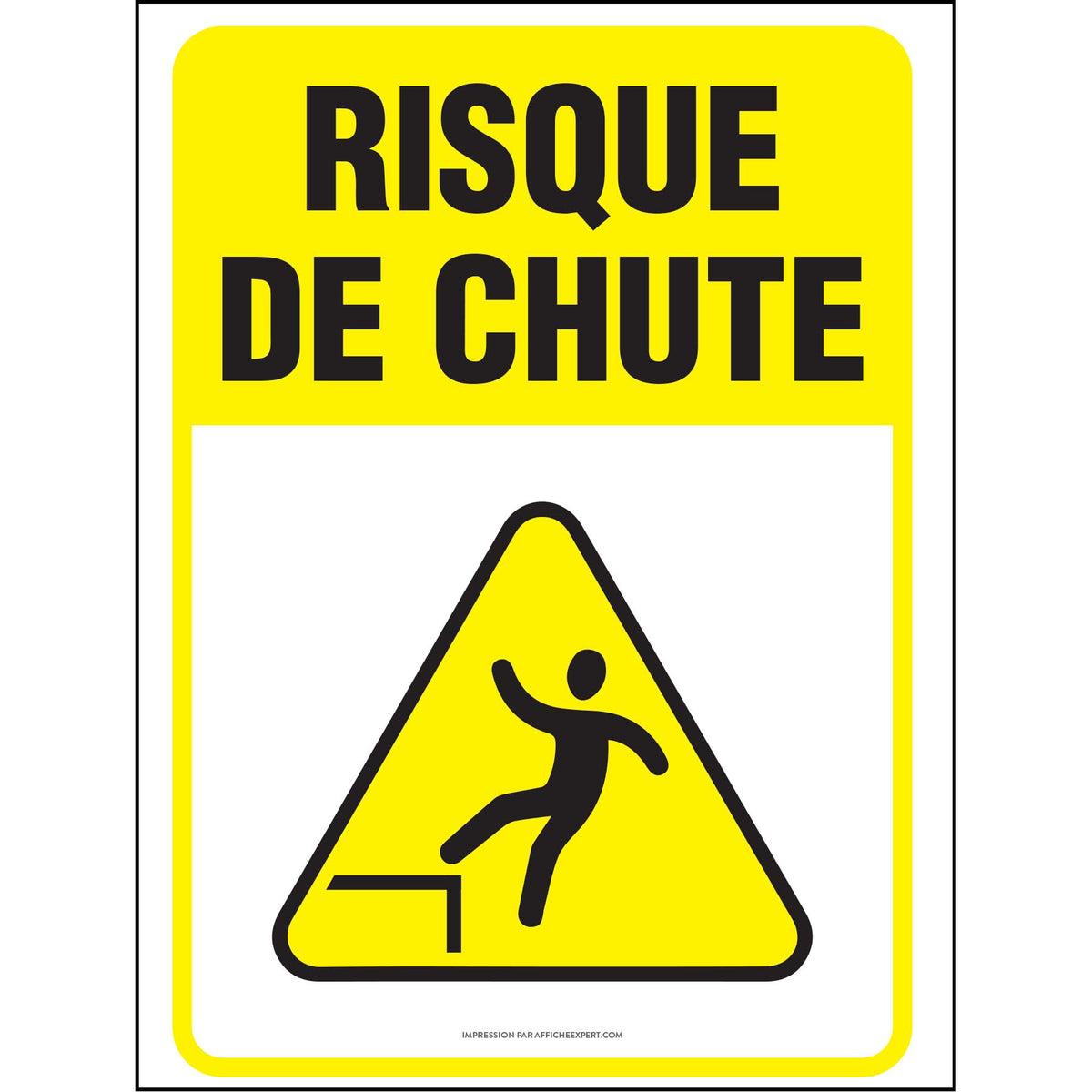 Affiche - Risque de chute – Affiche Expert