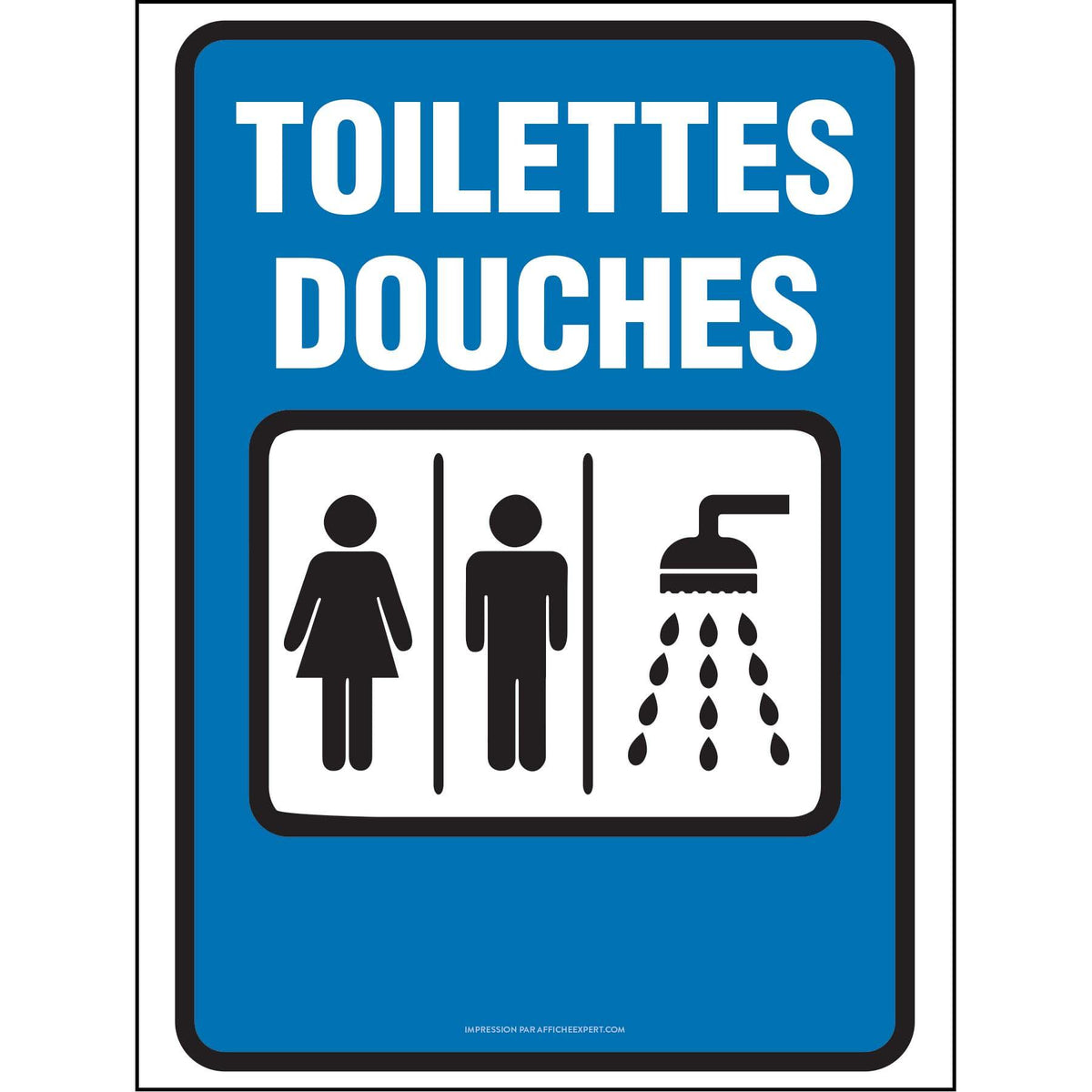 Affiche - Toilettes et douches – Affiche Expert