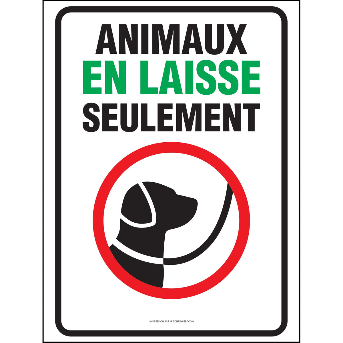 Signalisation pour gestion des animaux | Affiche Expert