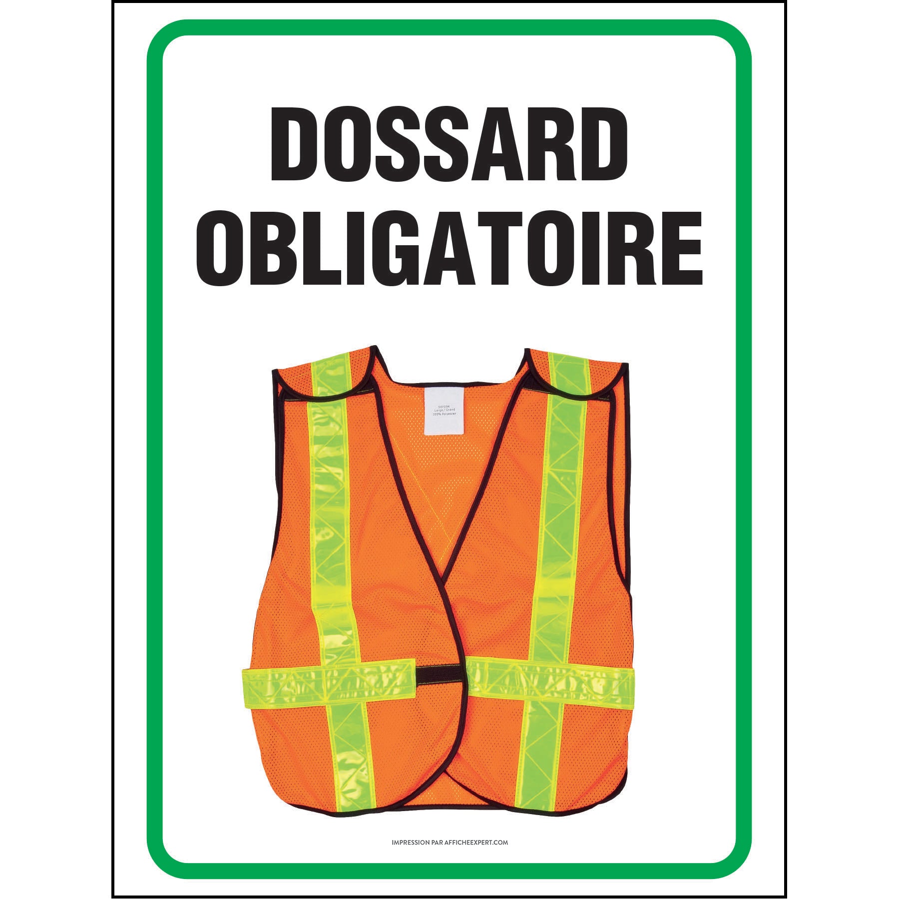 Affiche - Dossard Obligatoire